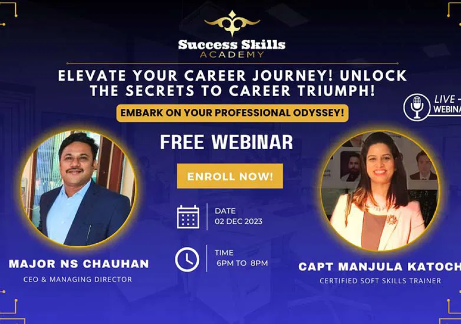 Delhi based Corporate Trainer, Capt Manjula Katoch conducted a webinar on the Topic, "Elevate ...